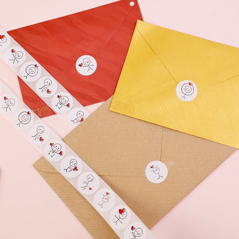 24-500 Pcs Creative Interesting Stickman Pattern Seal Tags / Stationery ...