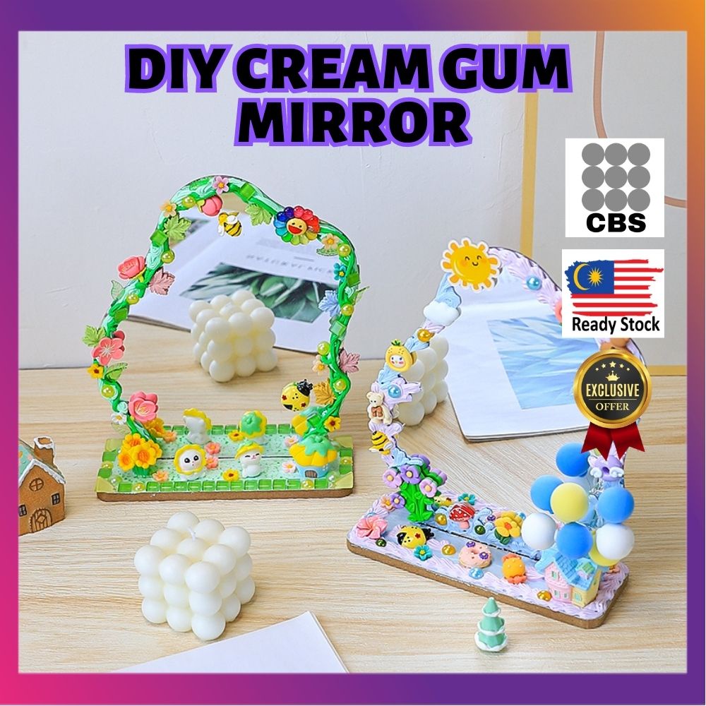 CBS DIY Cream Gum Mirror Homemade Mirror 奶油胶 自制创意镜子 | Shopee Malaysia