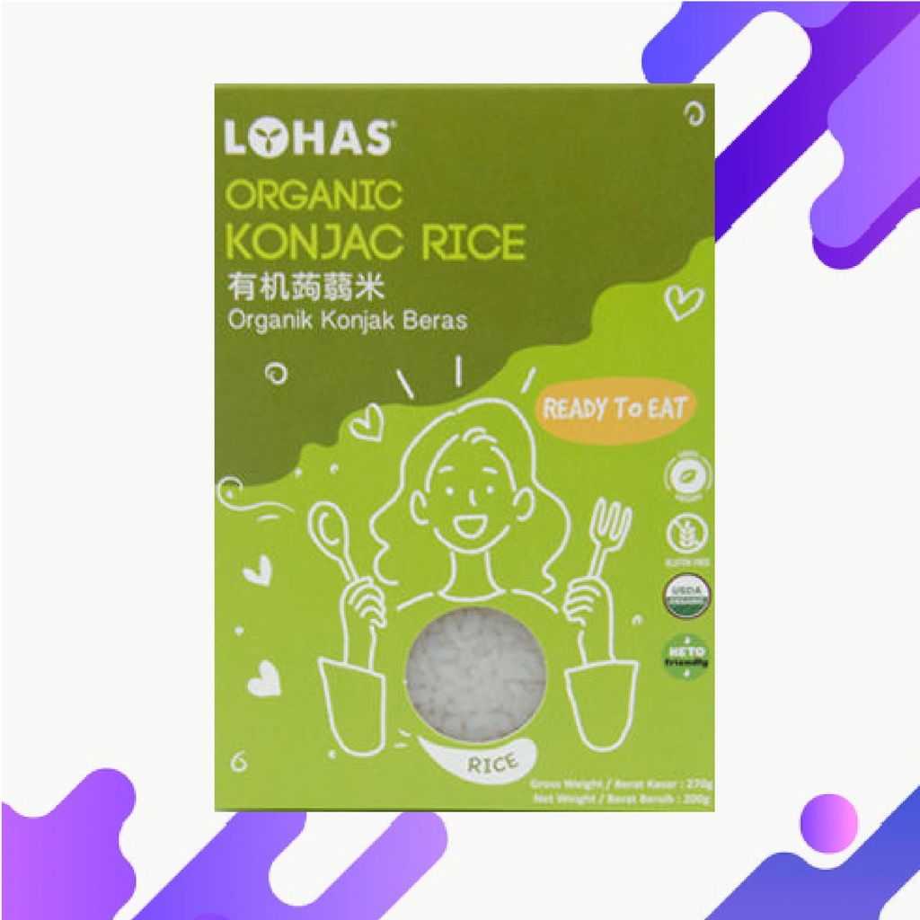 Lohas - Konjac Rice 200g | Shopee Malaysia