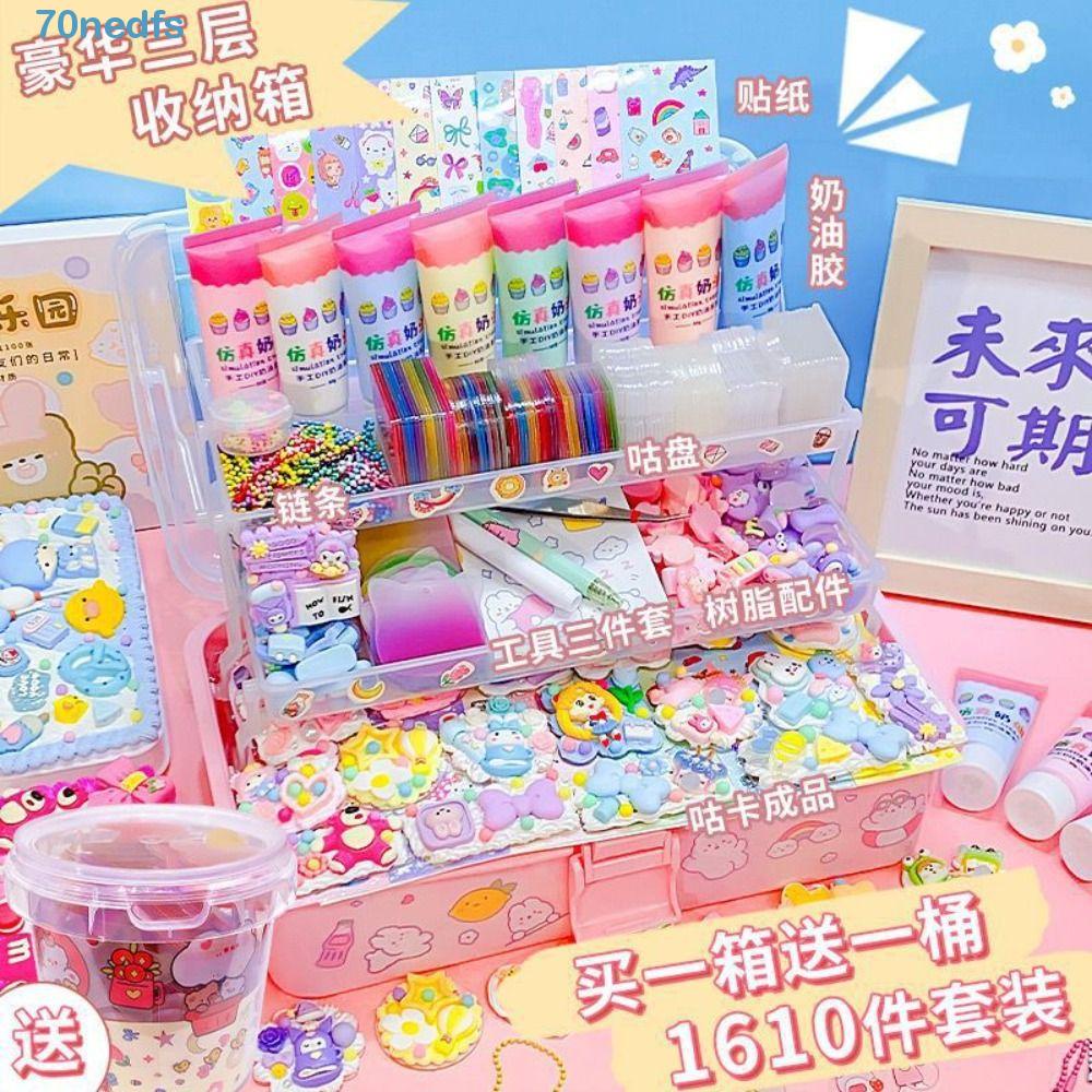 NEDFS Cream Guka Set Children's Toy DIY Handbook Decorative Girl Toy ...