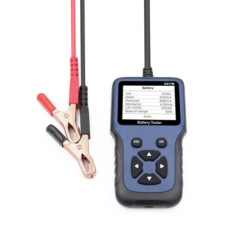 V311B Car Battery Tester Charger Analyzer 12V 2000CCA Voltage Battery ...