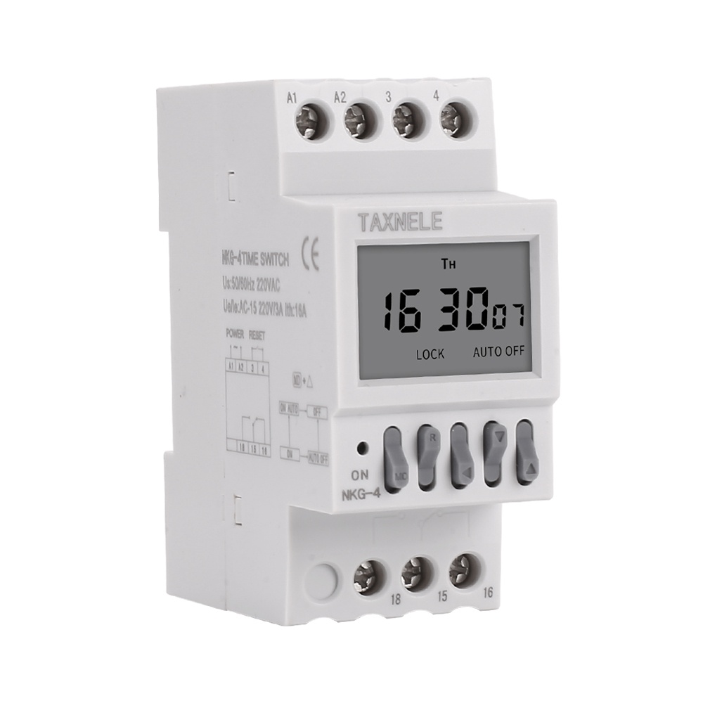 Nkg 4 Din Rail Timer Intelligent Microcomputer Auto Bell Ring Timer