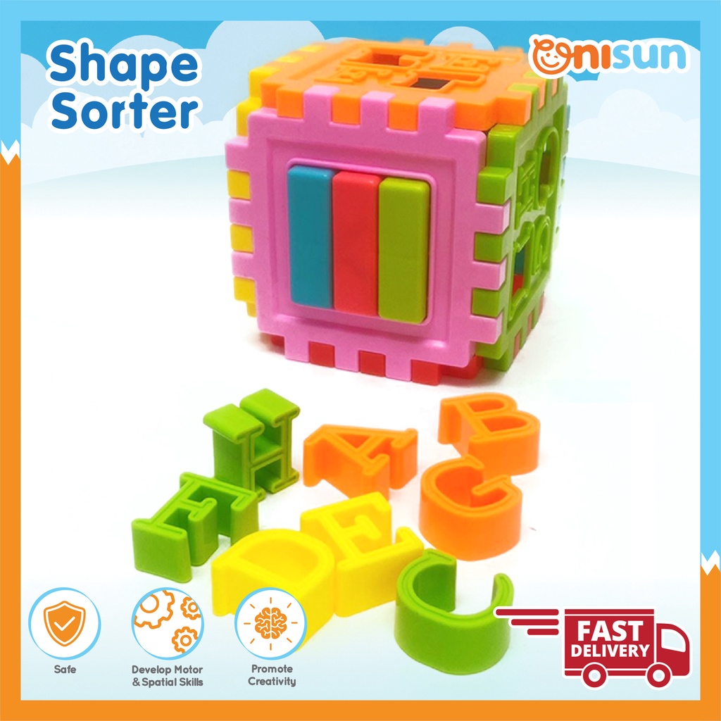 Baby Fun Square Shape Sorter With Numerical & Alphabet Accessories ...