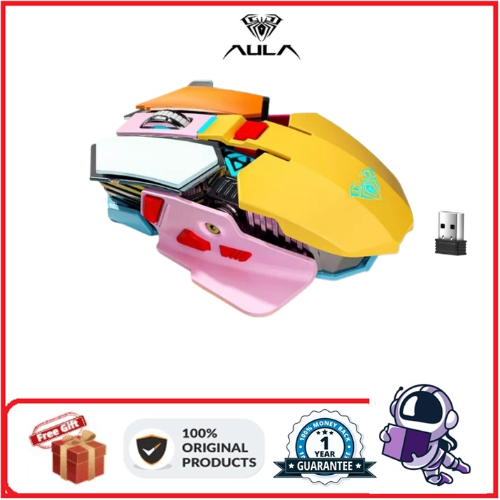 AULA SC300 Wolf Spider Wireless Mouse Computer Office Notebook Typec ...
