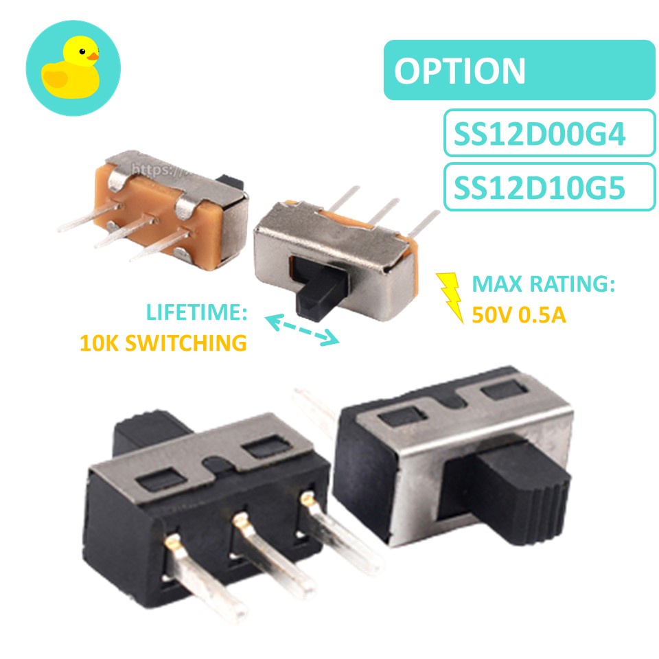 SS12D00G4 / SS12D10G5 On Off Slide Toggle Power Button Switch | Shopee ...