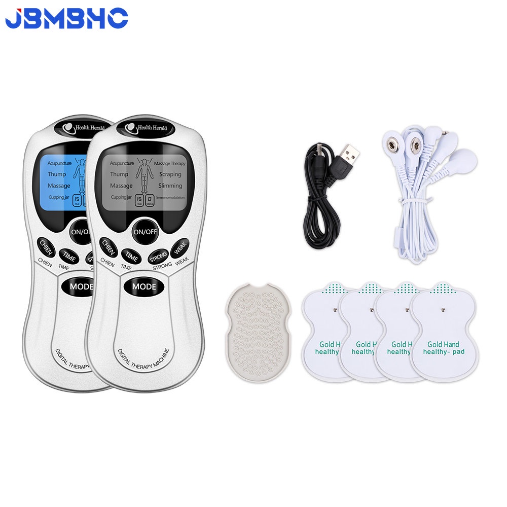 TENS Electric Pulse Digital Body Massager 8 Modes with 4pcs Pads for ...