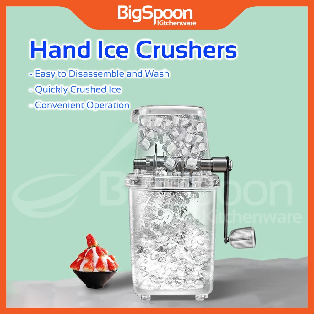 Hand Crank Ice Crusher Portable Manual Ice Shaver Stainless Steel ...