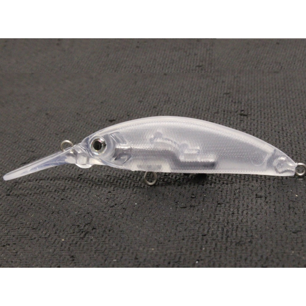 wLure Lightweight Tiny Sinking Minnow Unpainted Transparent Blank Lure ...