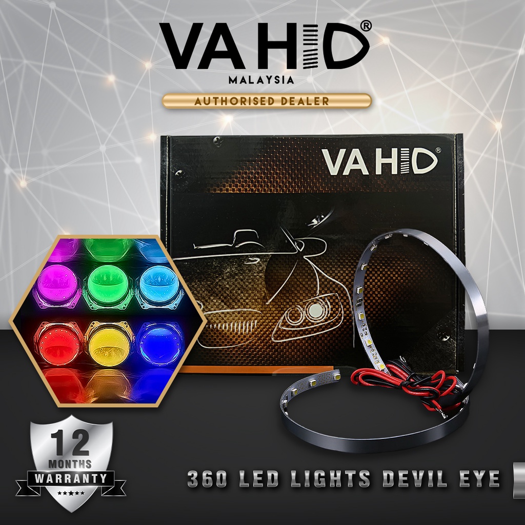 VAHID 2Pcs 360 LED Lights Devil Eyes Demon Eye For Auto Headlight ...