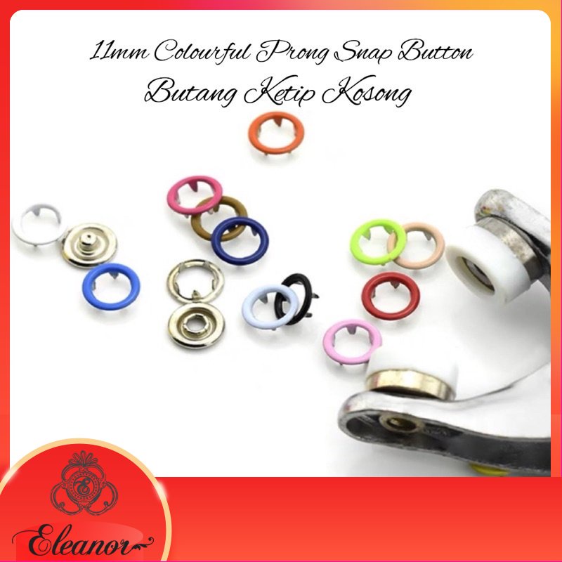 11mm Butang Ketip Kosong/Butang Snap Kosong/Butang Katup Romper Prong ...