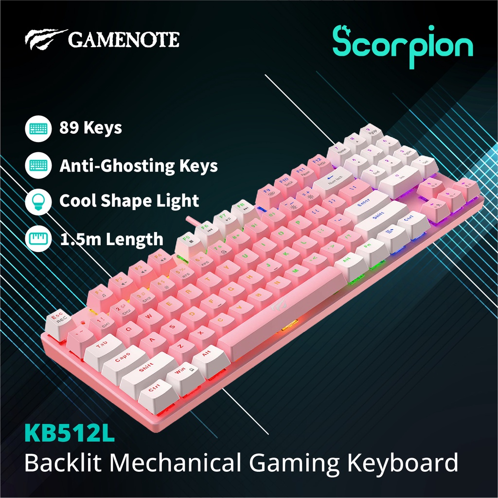 Gamenote KB512L & KB512L Pro Backlit Mechanical Gaming Keyboard ...