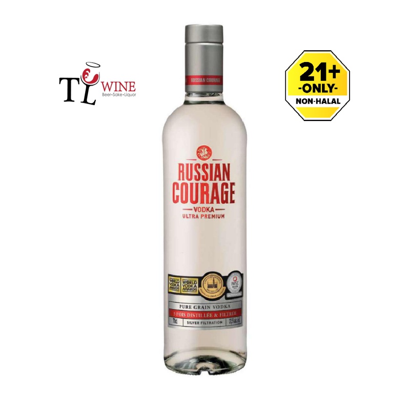 Russian Courage - Vodka Pure Grain 700ml ( Alc: 37.5% ) 💯 ORIGINAL Duty ...