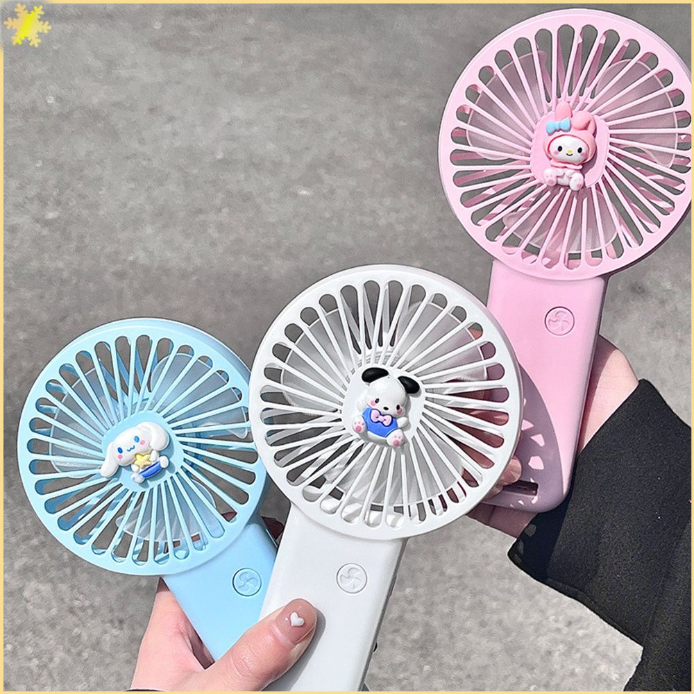 Sanrio Anime Cinnamoroll Melody Kuromi Summer Small Fan Portable ...