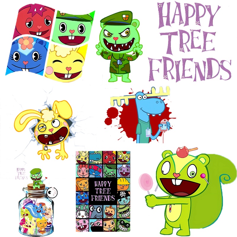Happy Tree Friends thermal conductive stickers clothing patches DIY T ...