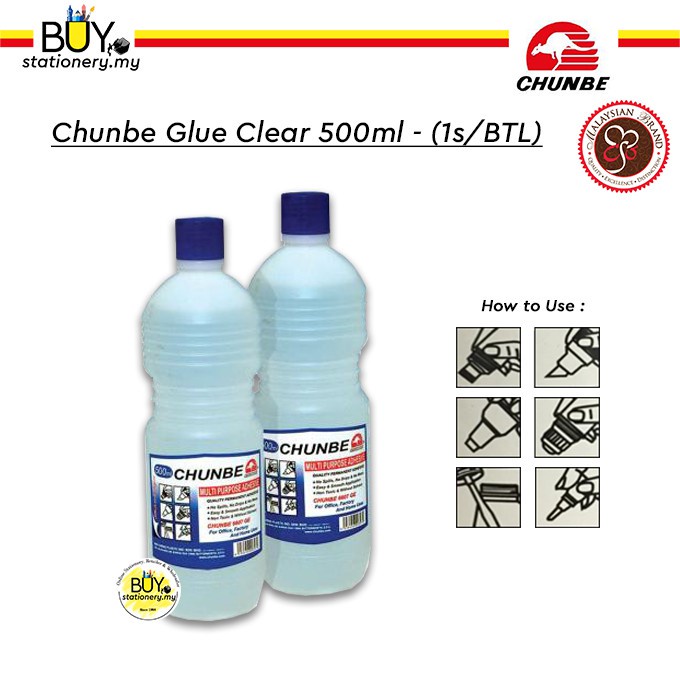 Chunbe Water Clear Glue 500ml GE6607 - (1s/BTL) Multipurpose Adhesive ...