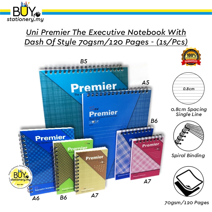 Uni Premier Buku Nota Notebook Buku Tulis Buku Nota Kecil -(1s/PCS ...