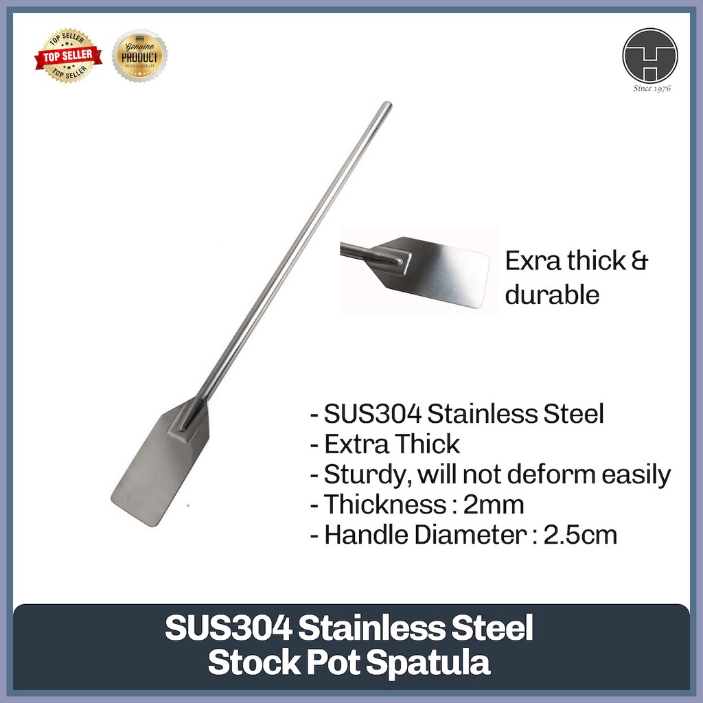 [TeoHin] SUS304 Heavy Duty Spatula, Sampan, Kenduri, Stainless Steel ...