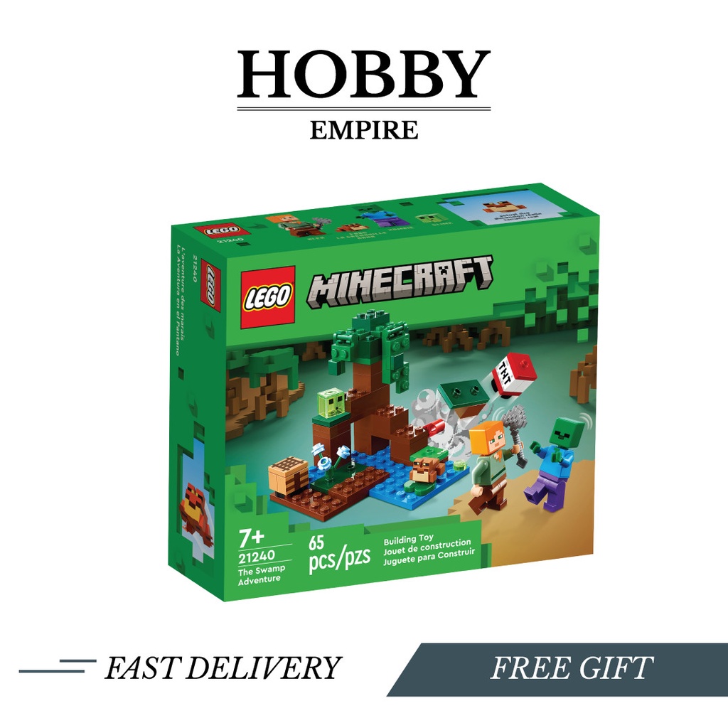 LEGO Minecraft 21240 The Swamp Adventure *Original LEGO + Extra Bubble ...