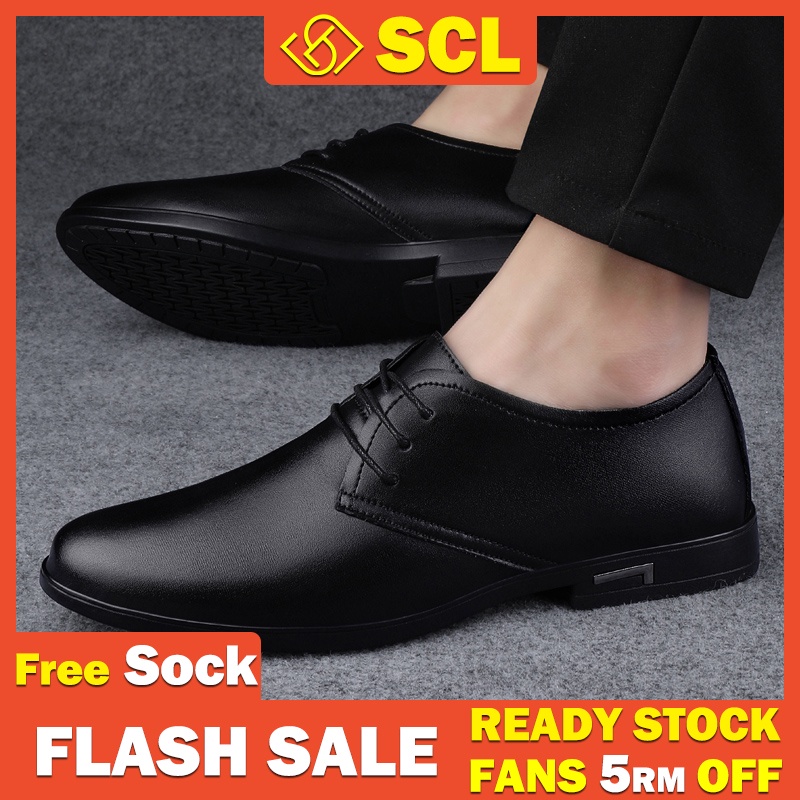 SCL Ready Stock Men's Business Dress Shoes Lace-up Shoes Leather Shoes ...