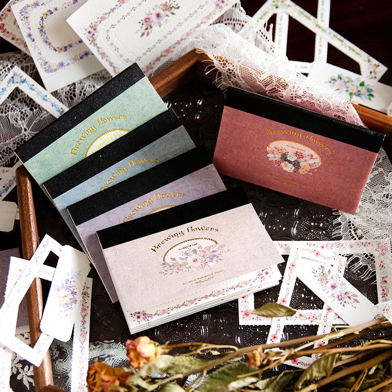 ENWEI 30 Pcs [Garden Romance Series] Aesthetics Flower Journal Sticky ...