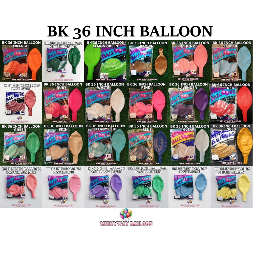 READY STOCK SHIP FROM KL 1 PC BK 36 INCH ROUND LATEX BALLOON | METALIC ...