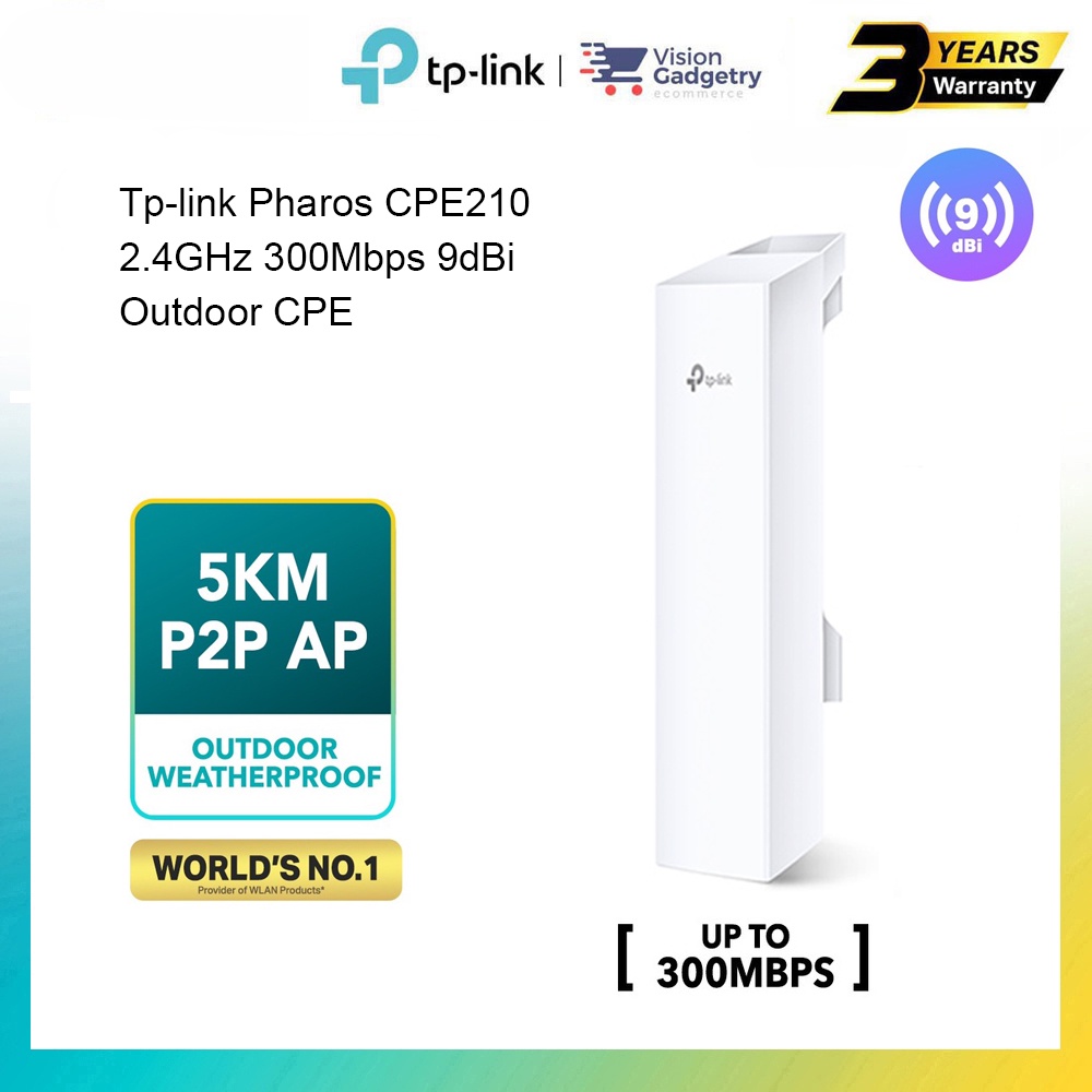 TP-Link Pharos CPE210 CPE510 2.4GHz 5GHz 300Mbps 9dBi 13dBi Outdoor CPE ...