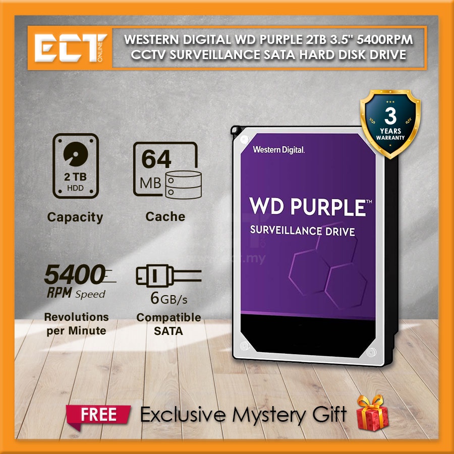Western Digital WD Purple 1TB | 2TB | 3TB | 4TB | 6TB | 8TB 3.5 ...