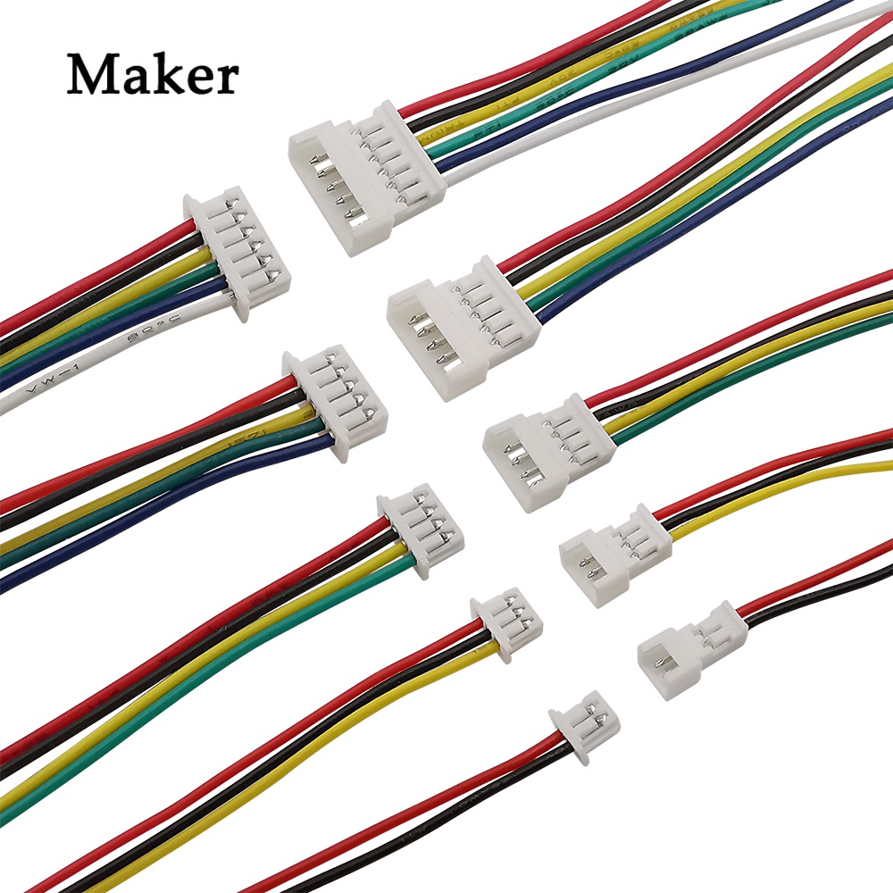 5Pair Mini Micro JST 1.25mm Pitch Male / Female Connector 2/3/4/5/6 Pin Plug with Terminal Wires ...