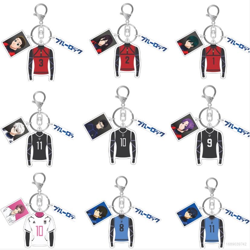 23 Blue Lock Keychain Anime Keyring Acrylic Cute Bag Pendant Jersey Sae ...