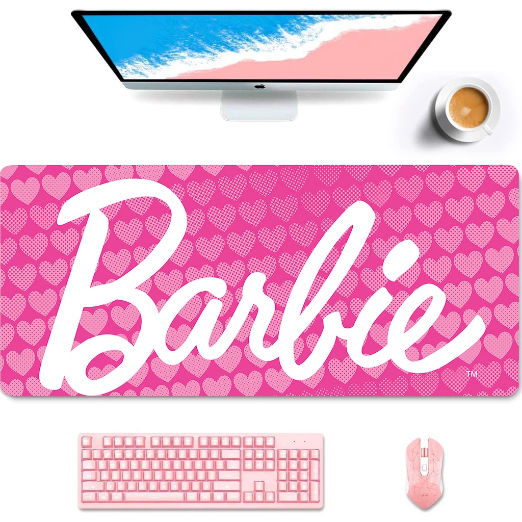 Pink Barbie Mouse Pad Disney Barbie Princess Mouse Pad Keyboard Pad ...