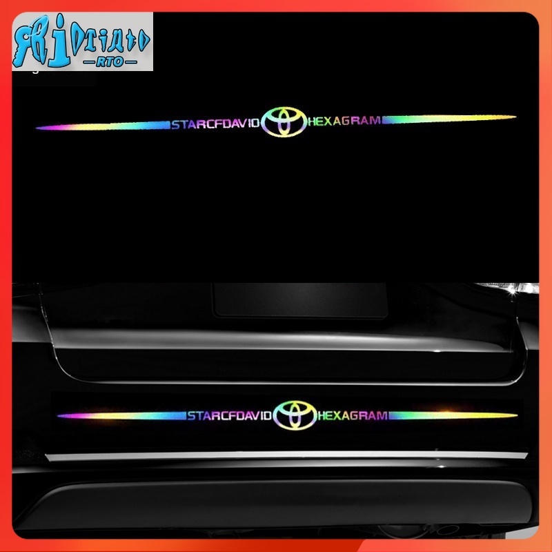 RTO Reflective Car Logo Stickers Letters Auto Body Decal Automobiles ...
