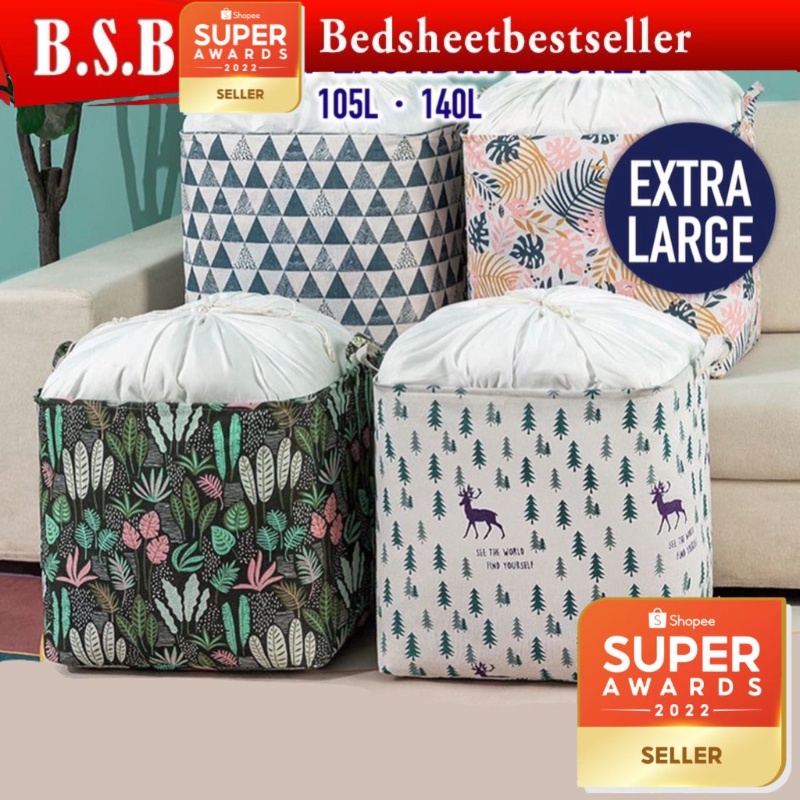 B.S.B 140L Foldable Laundry Basket Storage Box Ready Stock Waterproof ...