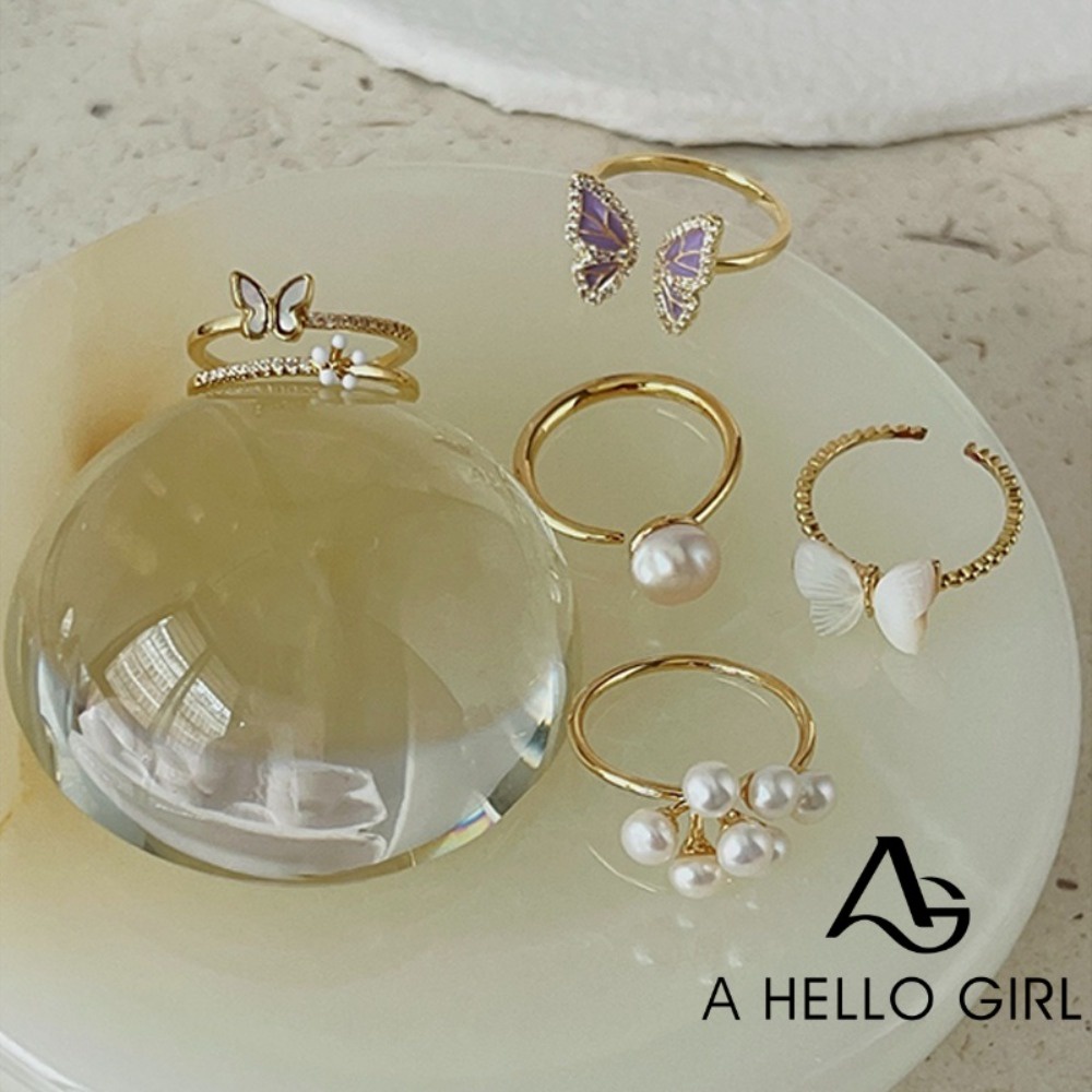 Korean Version of The Butterfly Ring Female Niche Design High-end ...