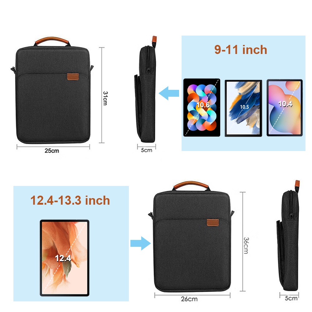 Laptop Bag Cross-body Bag For Samsung Galaxy Tab S8 Plus S8+ S7 FE ...