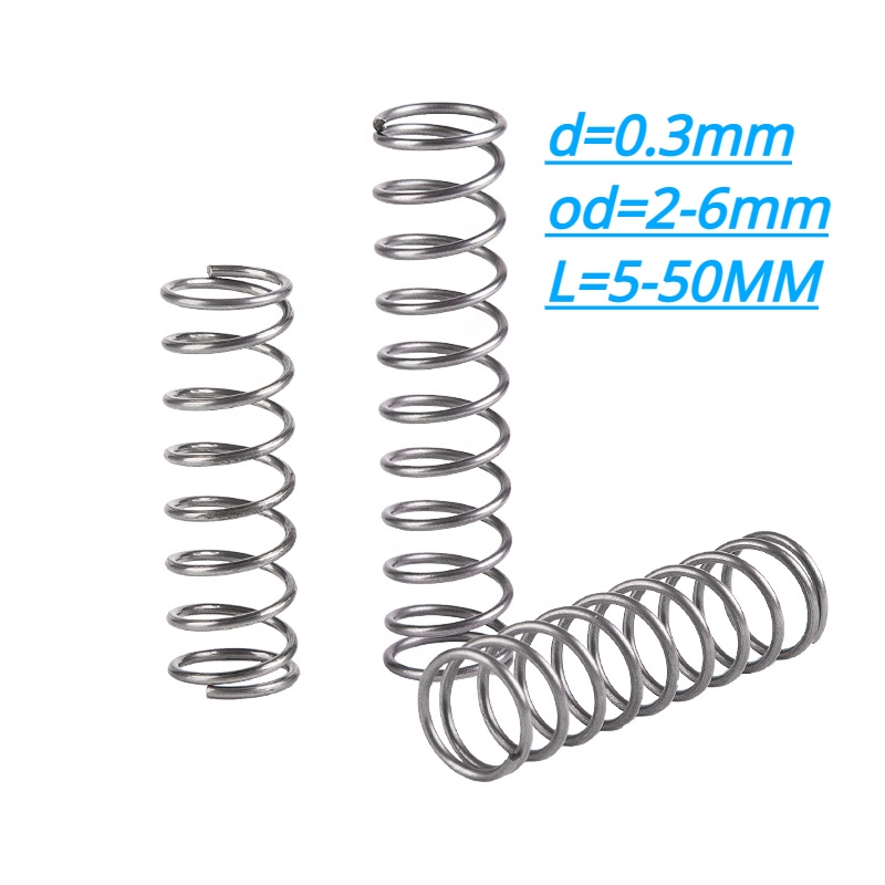 【XCF】Small spring SUS304 compression spring d0.3mm OD3/4/5/6mm length 5 ...