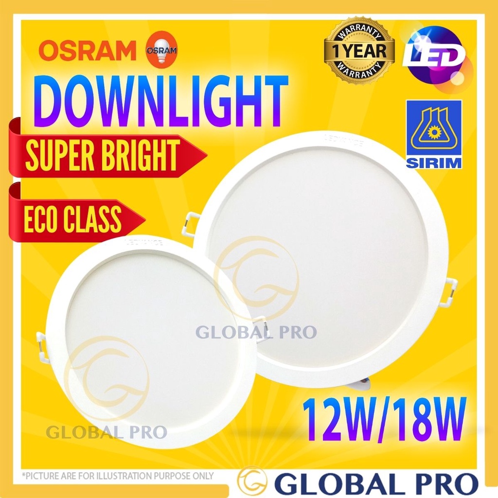 OSRAM LEDVANCE 12W/18W SIRIM LED Down Light LED Downlight Down Light ...