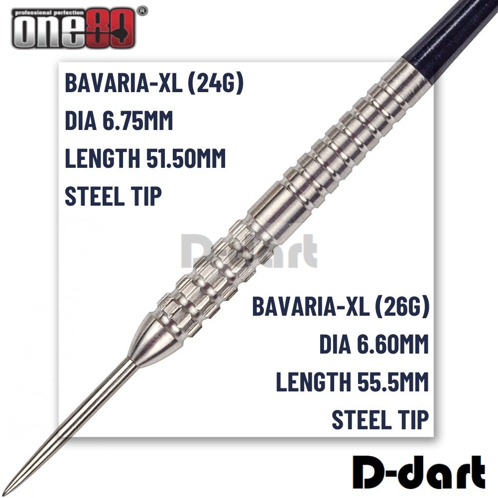 (SALE) ONE80 STEEL TIP DART - 24G/26G BAVARIA XL 90% VHD TUNGSTEN STEEL ...