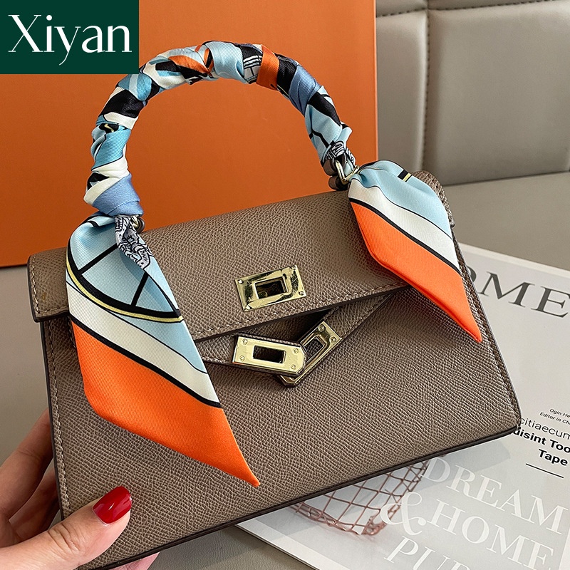 【ready stock】new fashion women printed twill scarf bag scarf 85cm ...