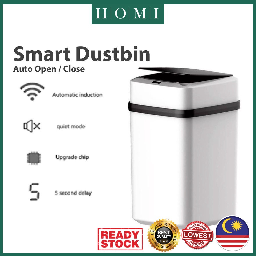 📦HOMI READY STOCK📦Smart Touchless Sensor Automatic Dustbin Trash Can ...