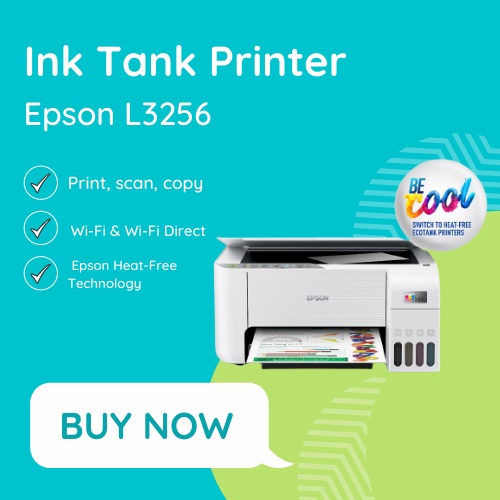 Epson L3256 Ink Tank Print, Scan, Copy & Wifi Printer ( Bundle with 1 ...