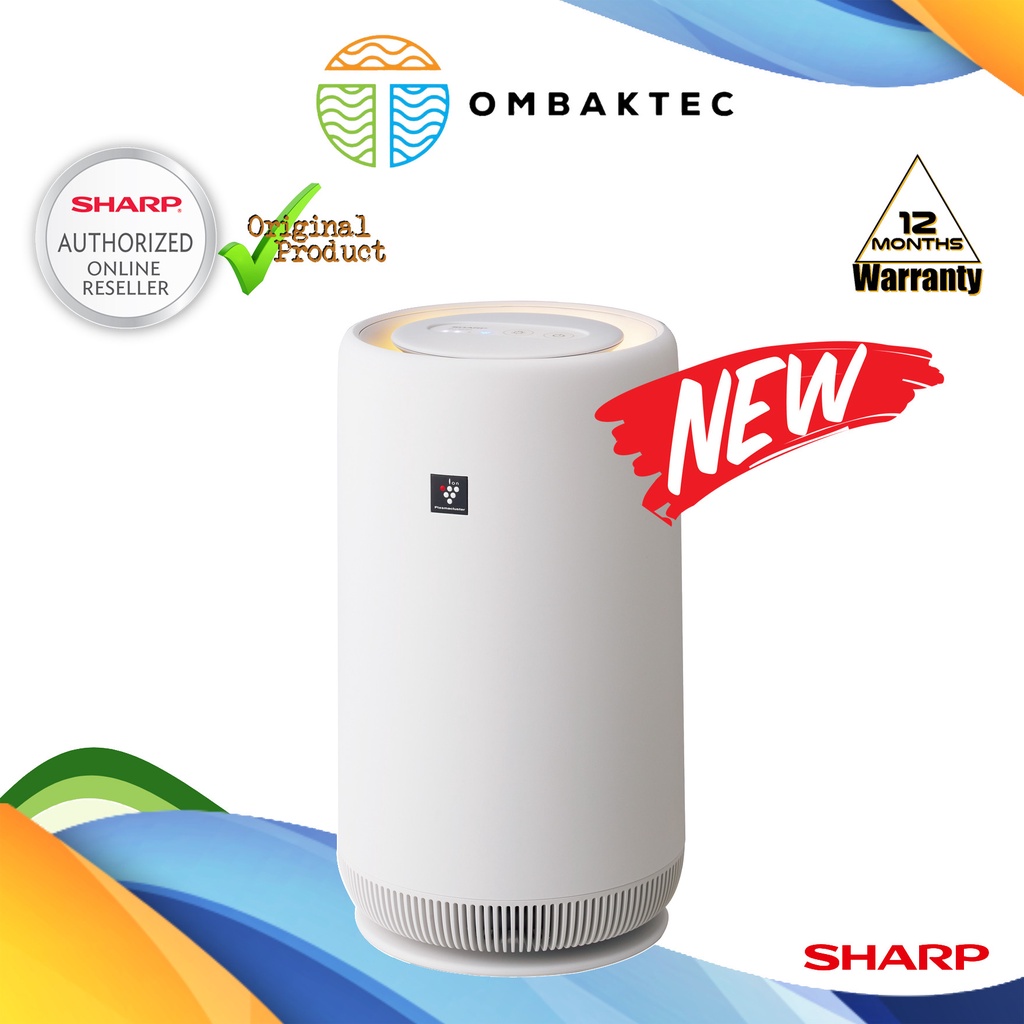 Sharp FU-NC01-W 10m² Air Purifier | 360 degree air suction | Plasmacluster ion density - 7000 ...
