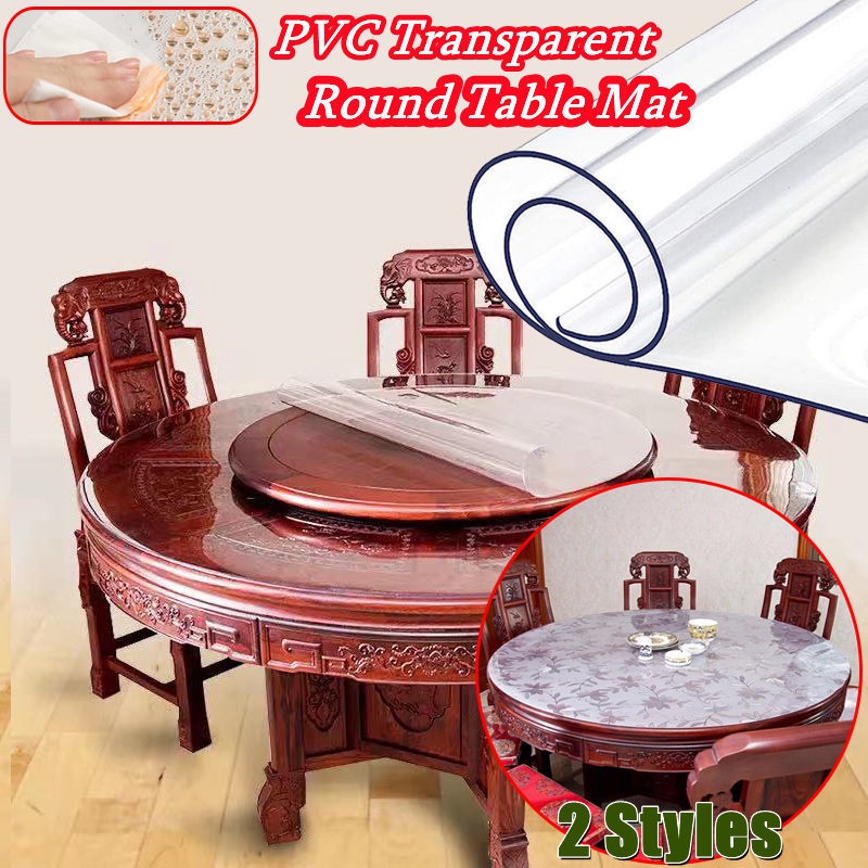 PVC Round Table Mat 0.5/1.1MM Thickness Transparent Table Mat Round ...
