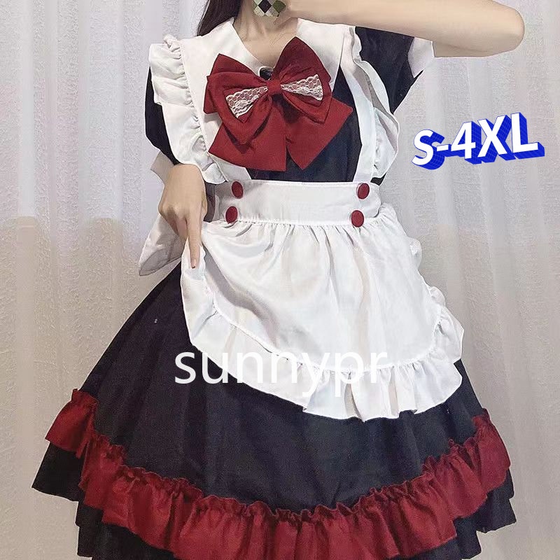Y2K Cute COS Maid Dress Large Japanese Maid Dress Lolita Uniform Plus Size 4XL | Shopee Malaysia
