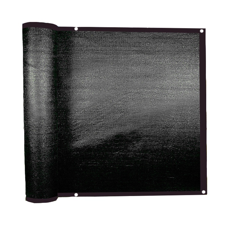 Black Sun Shade Net 80% Anti-UV 12 Pins Balcony Privacy Screen HDPE ...