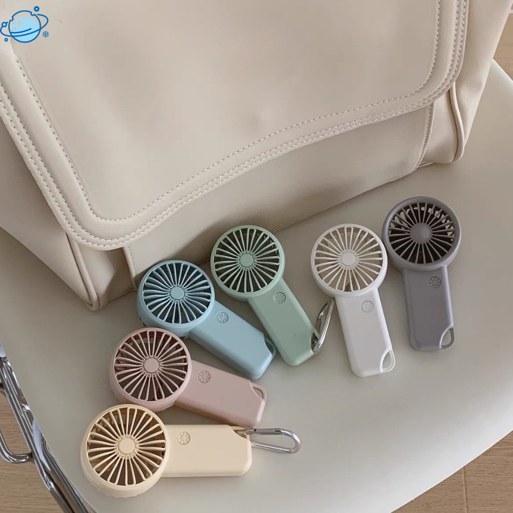 USB Rechargeable Portable Mini Fan with Backpack Bag Hanger 3 Wind ...