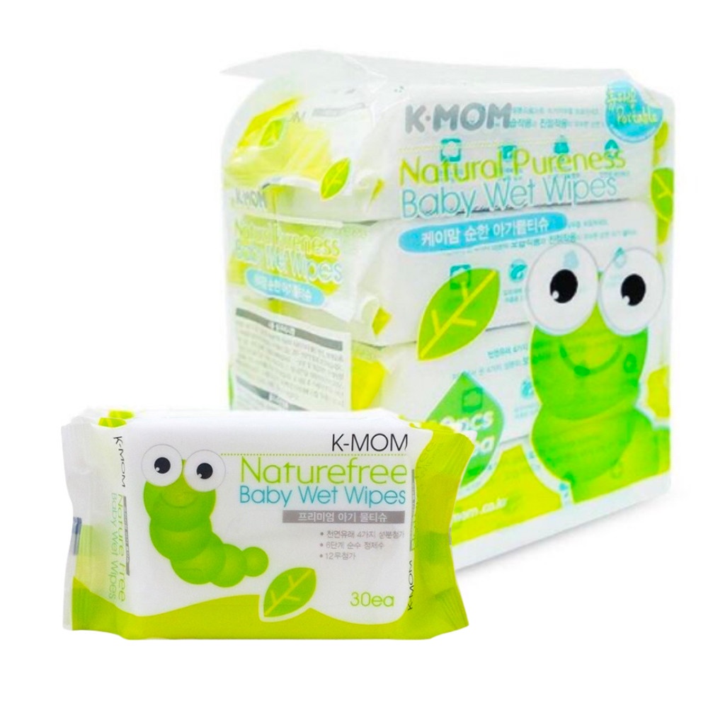 [Hayllo] K-MOM Naturefree Wet Wipes - Basic (30pcs x 4 Packs) | Shopee ...