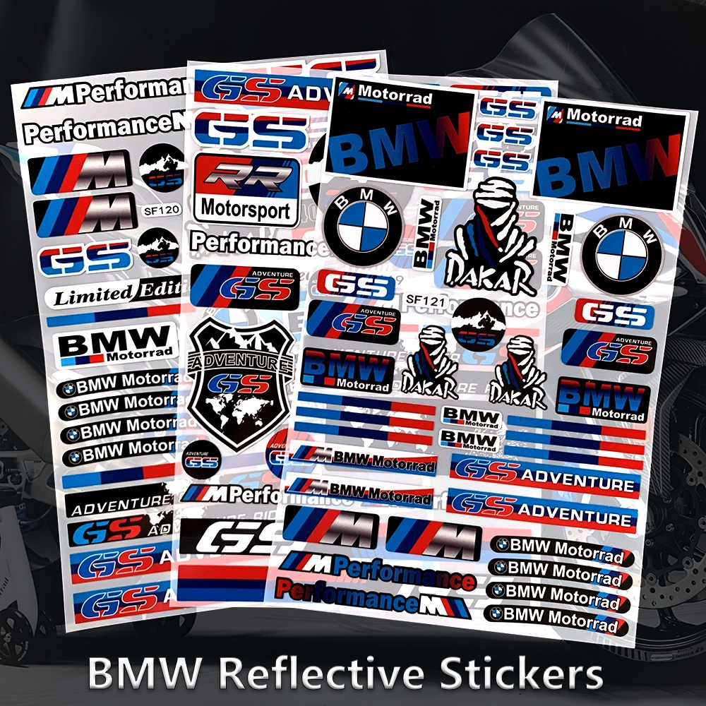 BMW Motorrad Motorsport Reflective Emblem Badge Sticker Decals for BMW ...