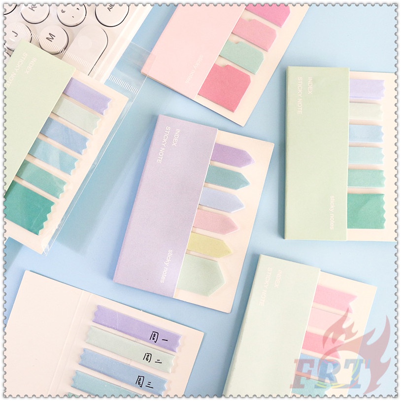 120Sheets/set Gradient Color Index Sticky Notes N Times Sticky Cartoon ...