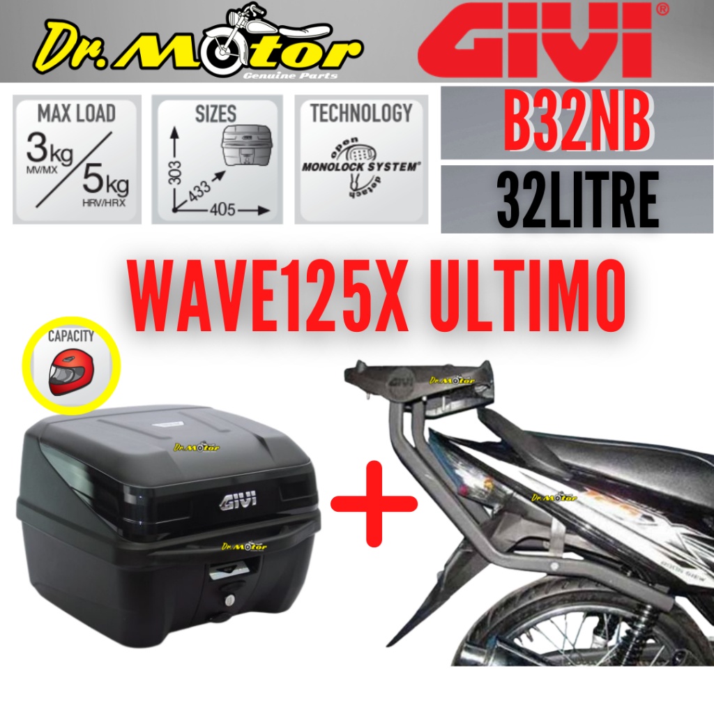 WAVE 125 X ULTIMO WAVE125X WAVE125 X GIVI HRV HEAVY DUTY MONORACK MONO ...