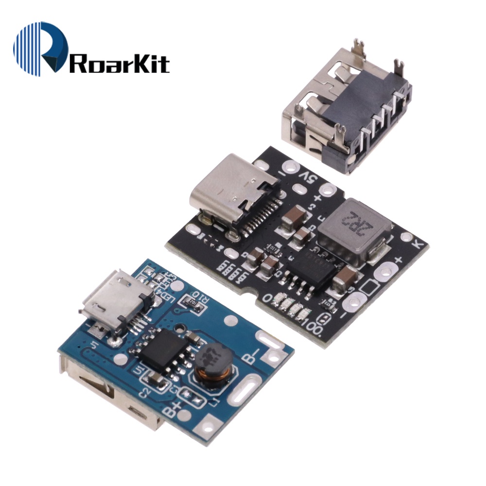 Type-C / Micro USB 5V 1A 2A Boost Converter Lithium Battery Step-Up ...